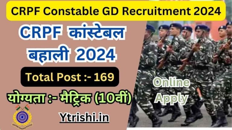 CRPF Constable GD Recruitment 2024 : CRPF Recruitment 2024 Notification ...