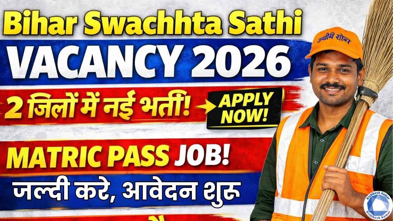 Bihar Swachhta Sathi Vacancy 2026 – 2 जिलों में नई भर्ती | Matric Pass Job