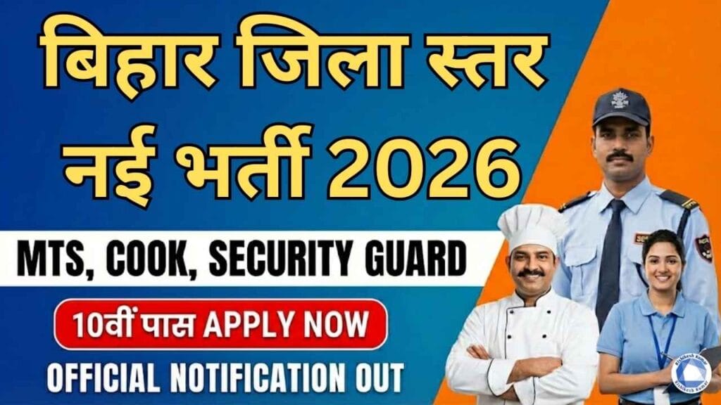 Bihar WCDC Vacancy 2026 | MTS, Cook, Security Guard भर्ती